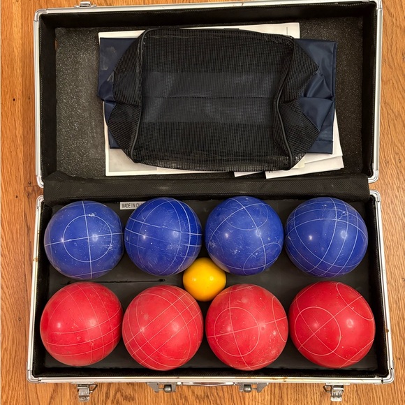 Games | Deluxe Bocce Ball Set Red Blue And Yellow | Poshmark
